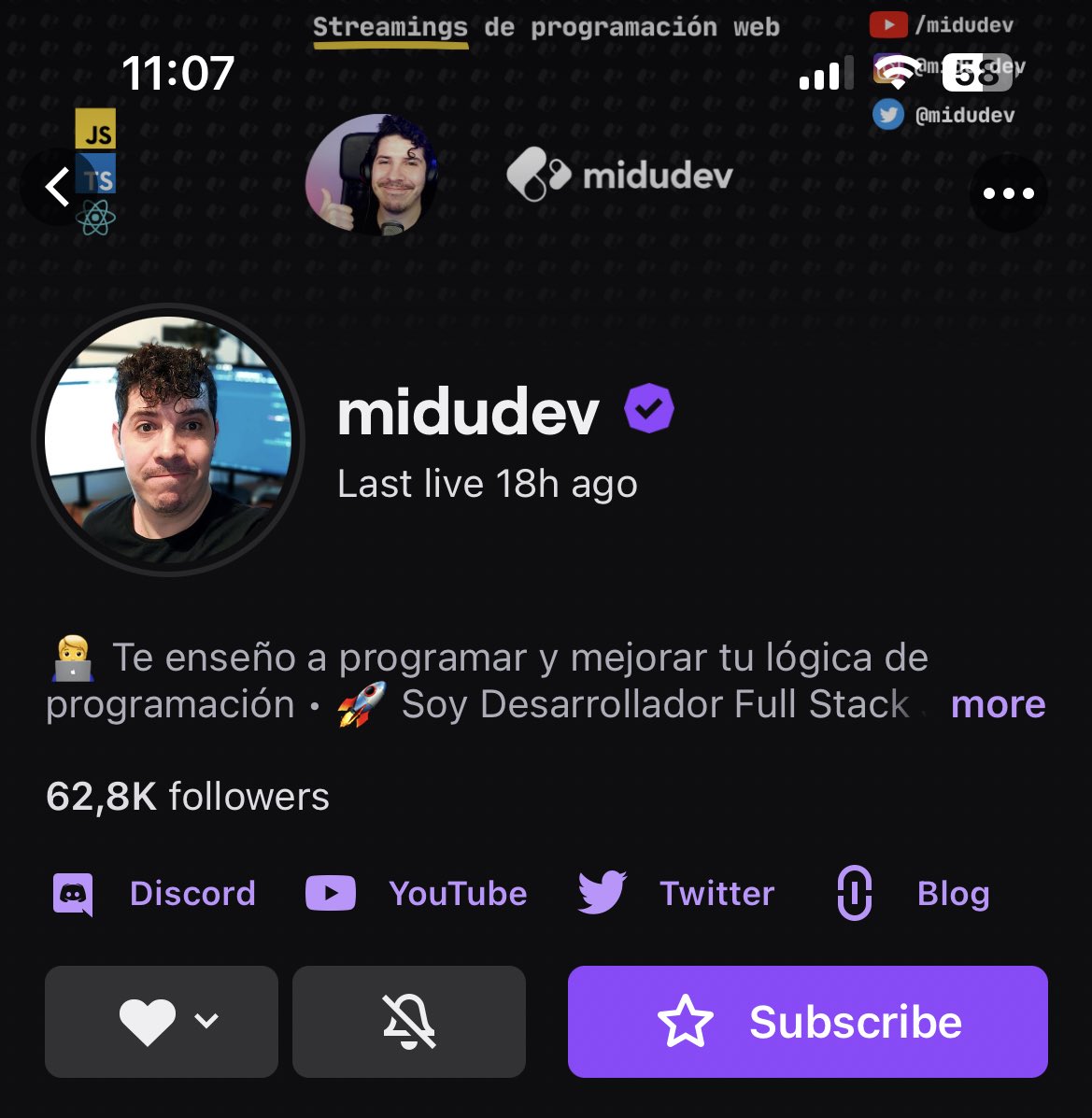 Damián Catanzaro ☕️ on Twitter: "A las 13h voy a estar en el stream de @midudev charlando un ...