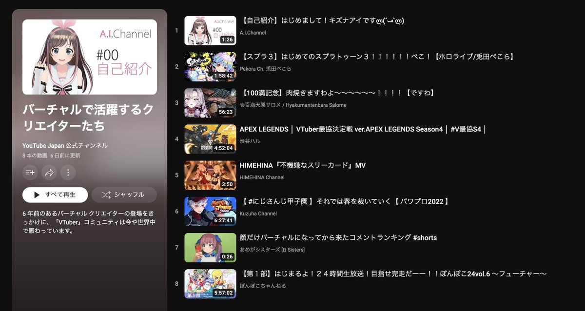 【Vtuber】youtube公式「vtuber代表11人が決まったから発表するぞ」 : Vtuberまとめるよ～ん