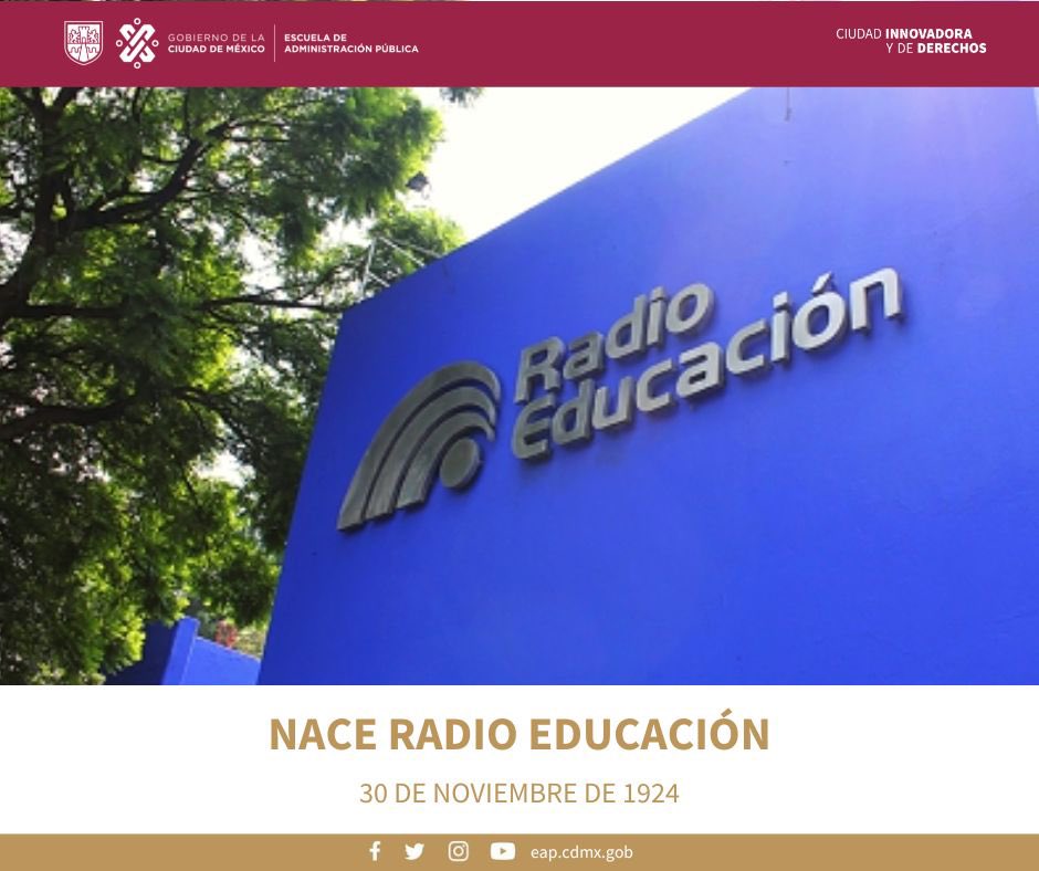 EAP de la Ciudad de México on Twitter: "#UnDíaComoHoy de 1924, nace Radio Educación, por ...