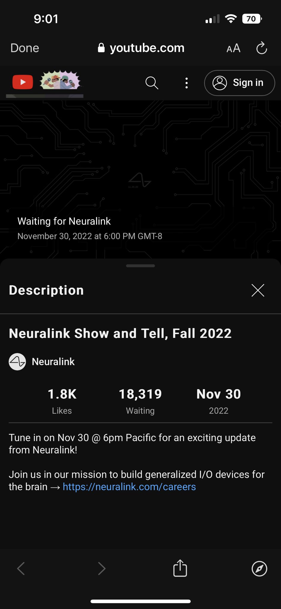 Ridge on Twitter: "@neuralink 1 min late. Can’t trust the company. https://t.co/esM0Cv6AVH ...