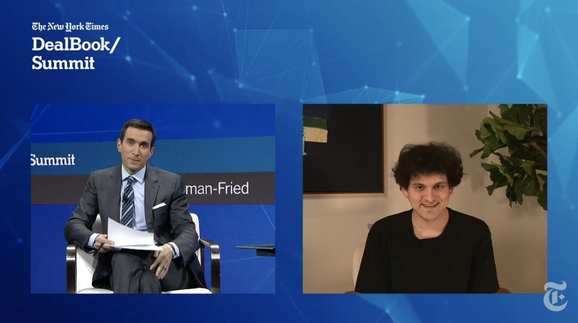 We are livetweeting the SBF Dealbook interview: The stream is here ...