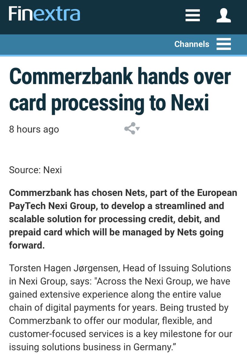 ⚔️🔥 BREAKING: @Commerzbank has chosen Nets, a division of $QNT partner ...
