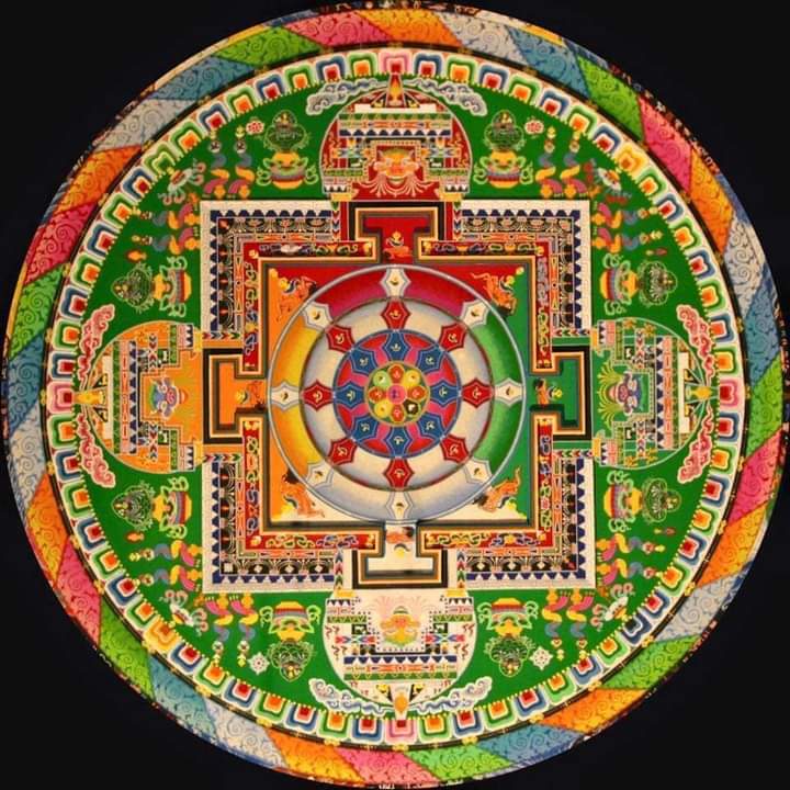 Thangka painting of Manjuvajra Mandala Mandala (Sanskrit Maṇḍala ...