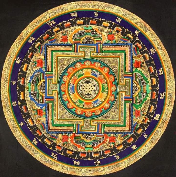 Thangka painting of Manjuvajra Mandala Mandala (Sanskrit Maṇḍala ...