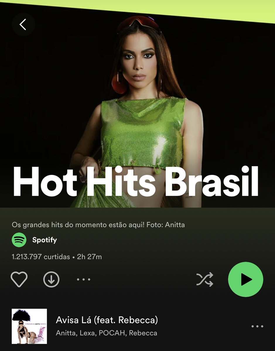 Extensão Anitta | Fan Account on Twitter: "Anitta é capa da playlist “Hot Hits Brasil”, a faixa ...