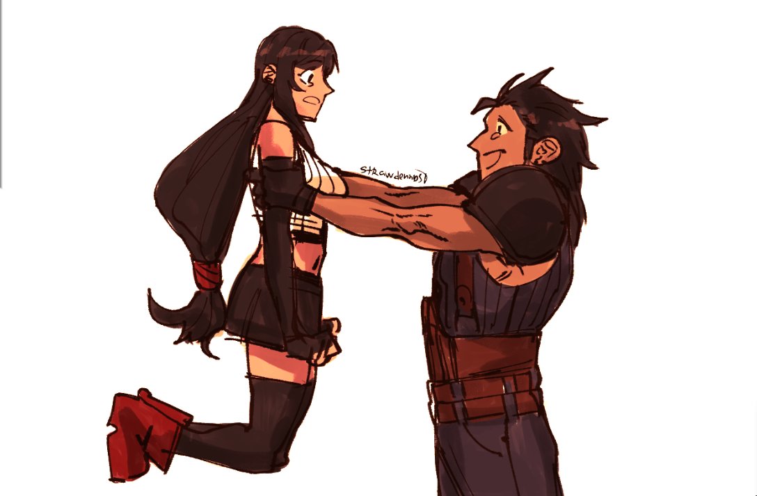 ティファ・ロックハート 「meeting of Zack and Tifa 」|strawderryst | COMMS OPEN ...