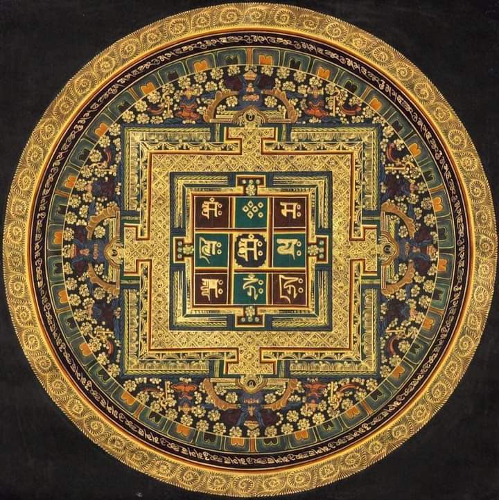 Thangka painting of Manjuvajra Mandala Mandala (Sanskrit Maṇḍala ...