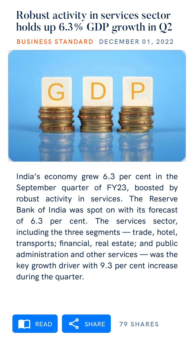 sathishkumar s on Twitter: "RT @eMayank_chaubey: Robust activity in services sector holds up 6.3 ...