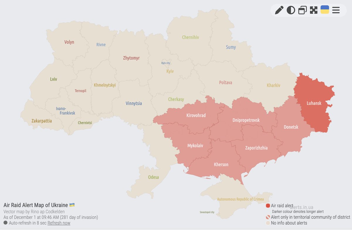 Air raid alerts announced in south-eastern regions of Ukraine. - Thread ...