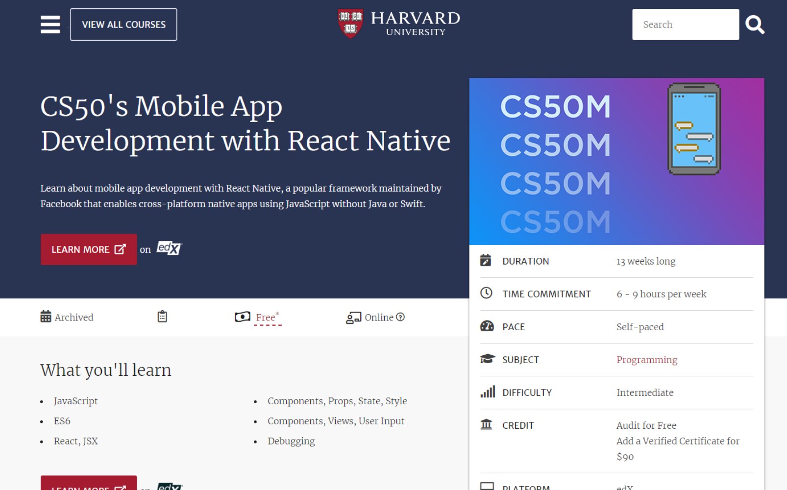 Hasan Toor on Twitter: "9. Mobile App Development with React Native Learn about mobile app ...