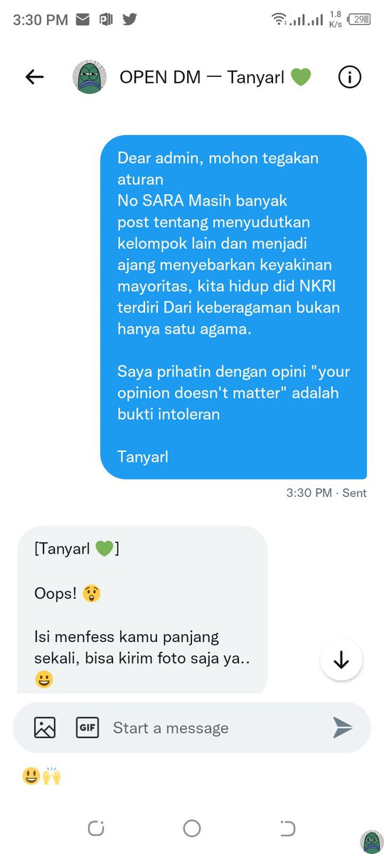 OPEN DM ㅡ Tanyarl 💚 on Twitter: "Dear admin tanyarl mohon dibaca"