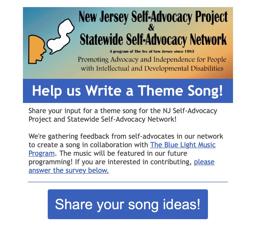 New Jersey Self-Advocacy Project on Twitter: "We're gathering feedback ...