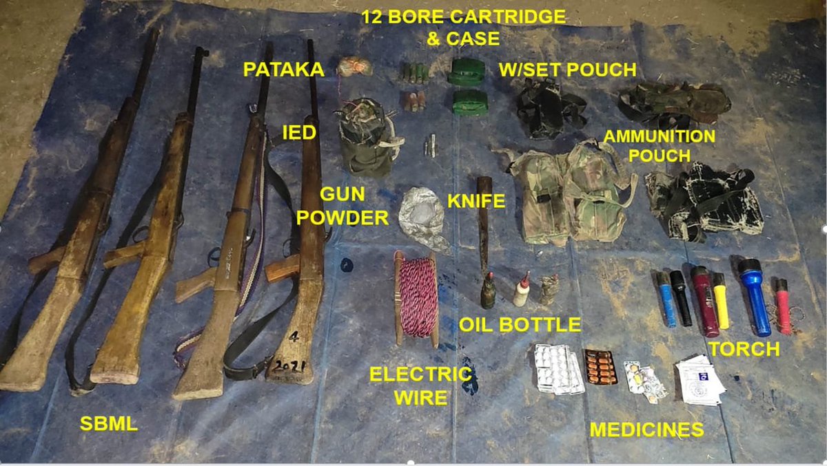 On Nov 30, in a joint op by 210 CoBRA & Police in Nelakanker ...