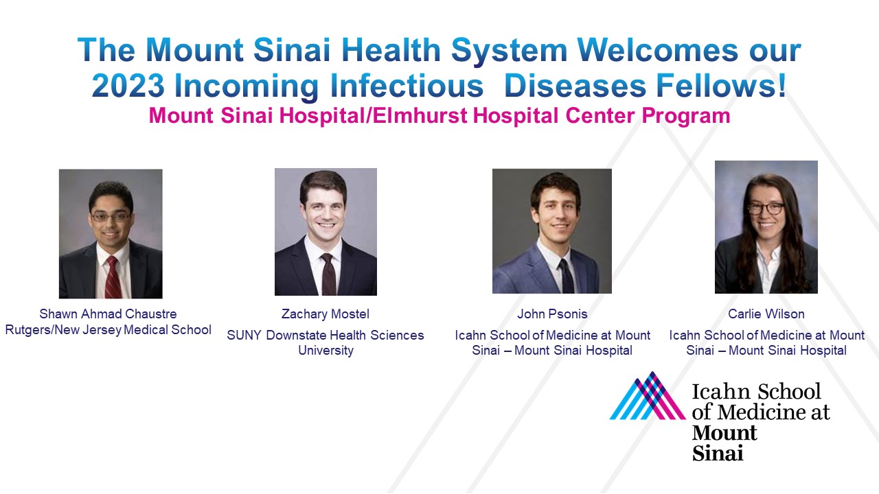 IcahnSinaiID on Twitter: "🥳💙 ️We are extremely proud to introduce the 2023 Infectious Diseases ...