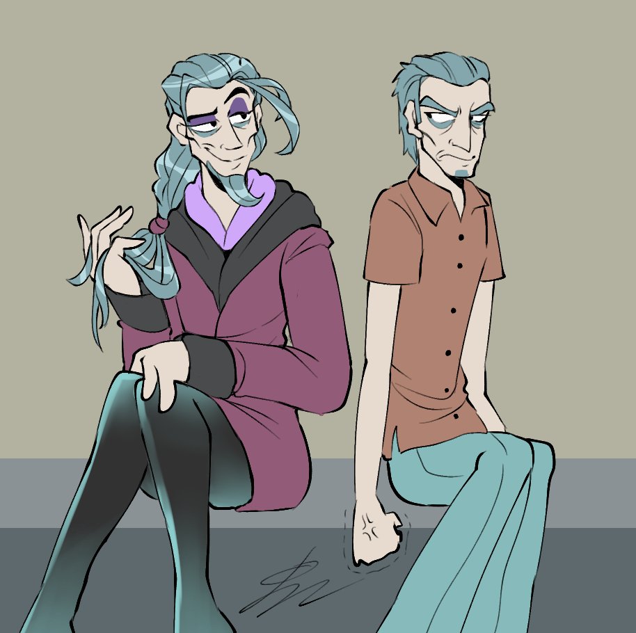 「Spongebob gijinka doodles squilliam/stinky fins whiting/denn」ℂ𝕣𝕚𝕞𝕞𝕪の漫画