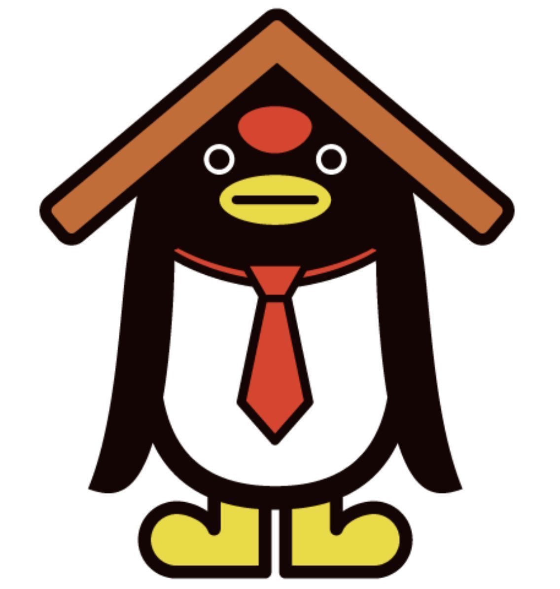 「Choppen, a salesman penguin with a roof 」|Mondo Mascotsのイラスト