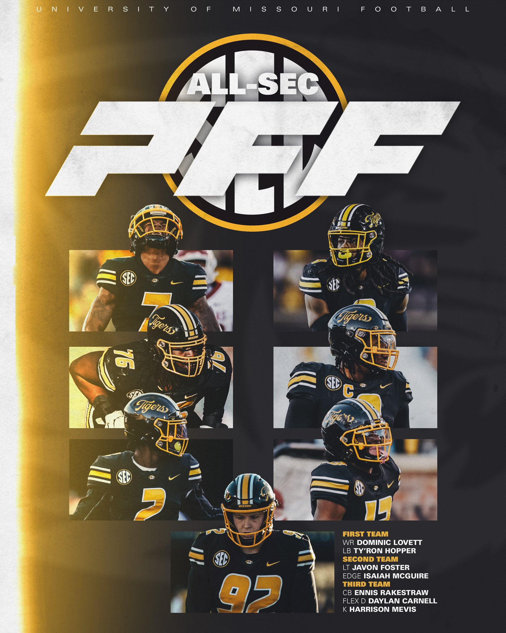 Mizzou Tigers Football Sec