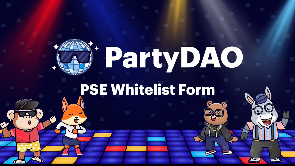 PartyDAO on Twitter: "The $PARTY token Whitelist Program is now LIVE! 🤩 Trade $PARTY before the ...
