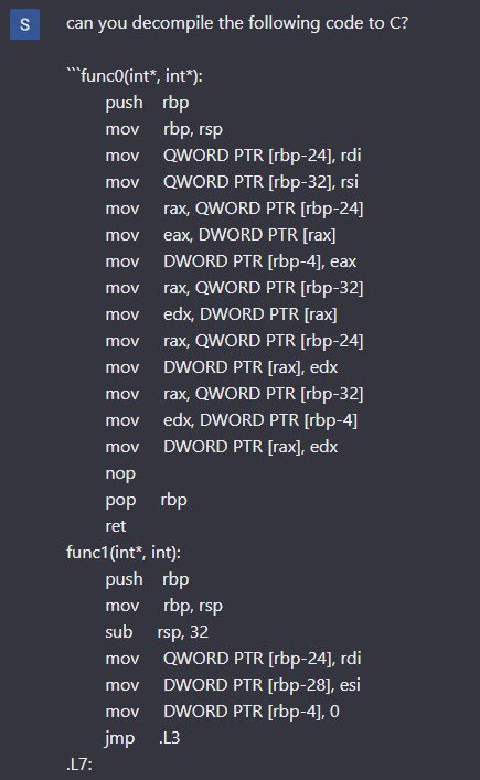 sagitz on Twitter: "Hex Rays + OpenAI wen? https://t.co/ON5qVt8au6" / Twitter