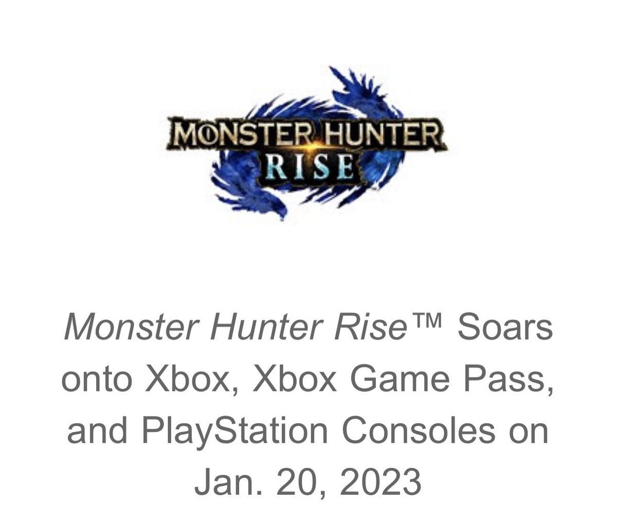 Marlon Gaming Nation on Twitter: "It’s official Monster Hunter Rise coming to PS5 and gamepass ...