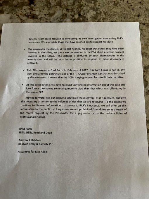 Richard Allen Probable Cause Affidavit Delphi Murders Document