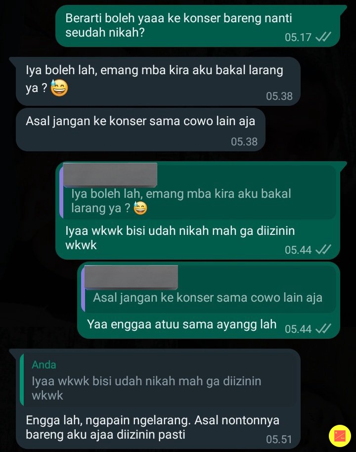 CEK RULES on Twitter: "18! Sender suka bgt nonton konser & bntr lg mo nikah. Ga nyangka bakal ...