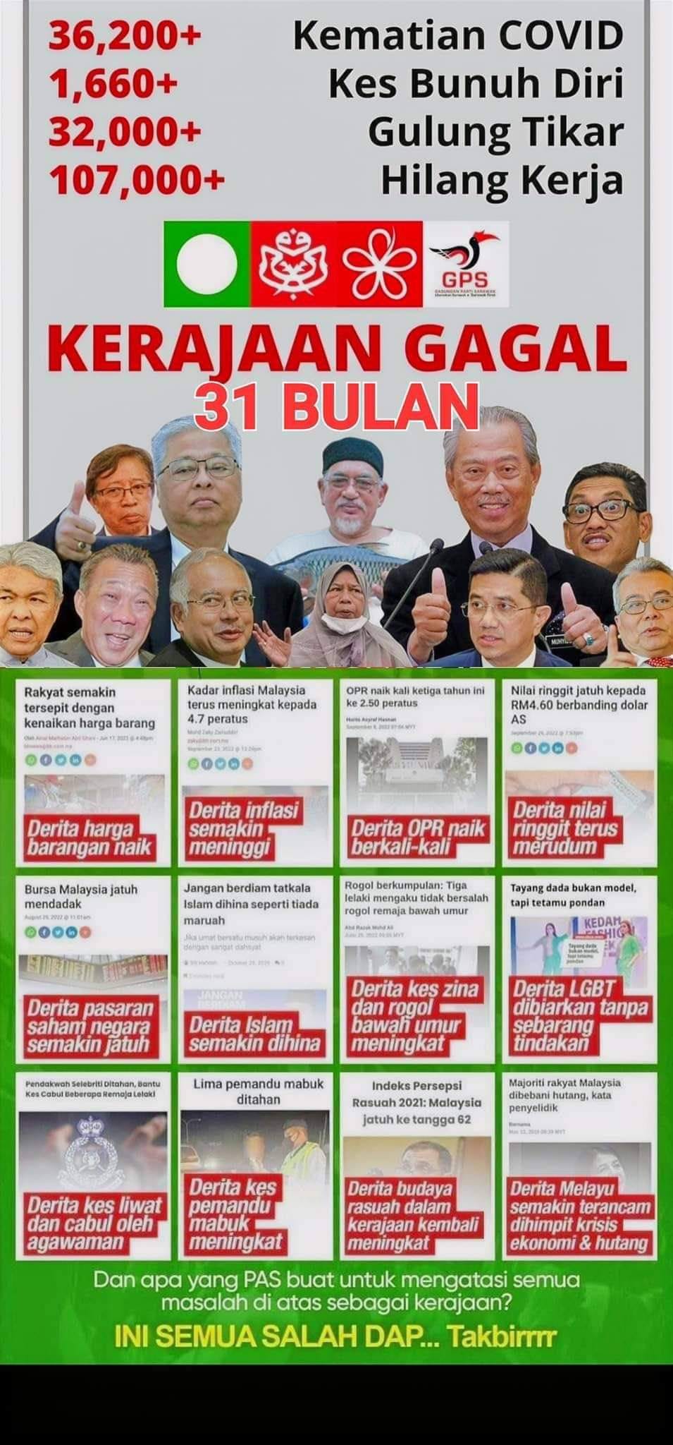 Zuwairi Md Yusof on Twitter: "@mylanyi_ the chaos BN PN GPS last 33 month will continue another ...