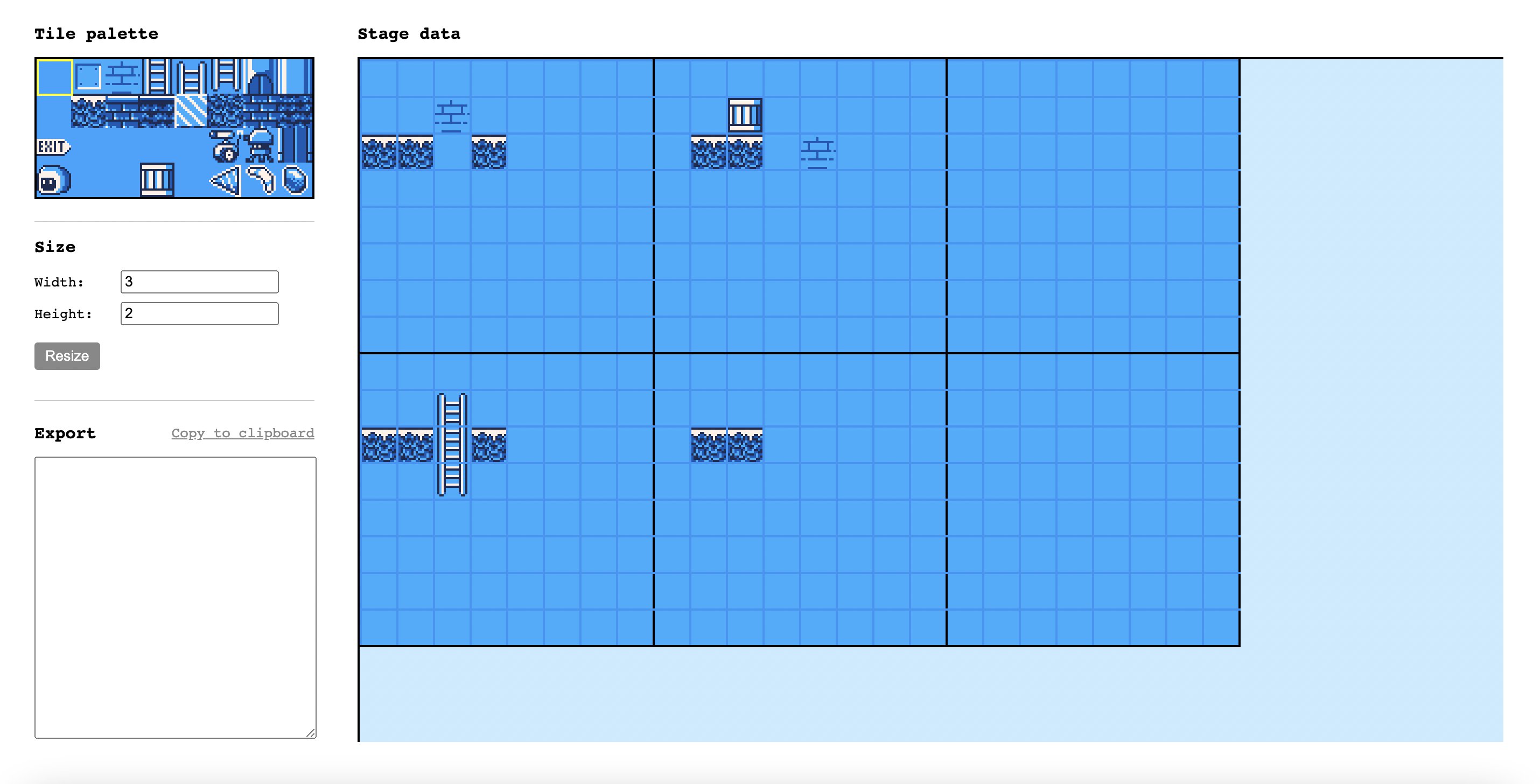 Pavilion PICO-8 on Twitter: "Custom hacky level editor in js for my small #pico8 platformer. So ...