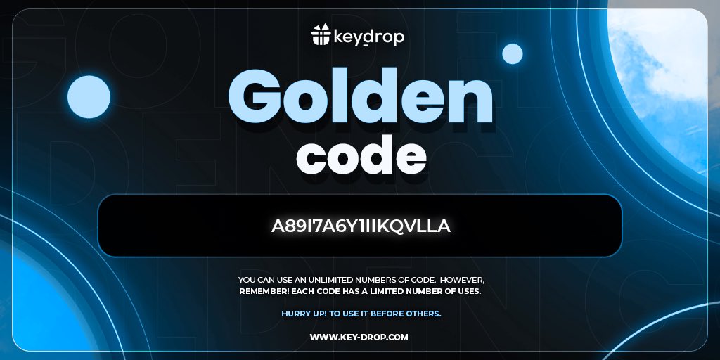 Key-Drop.com on Twitter: "Golden Code🔥 More ️ more golden codes😉 Want some extra cash? 😁 Just ...
