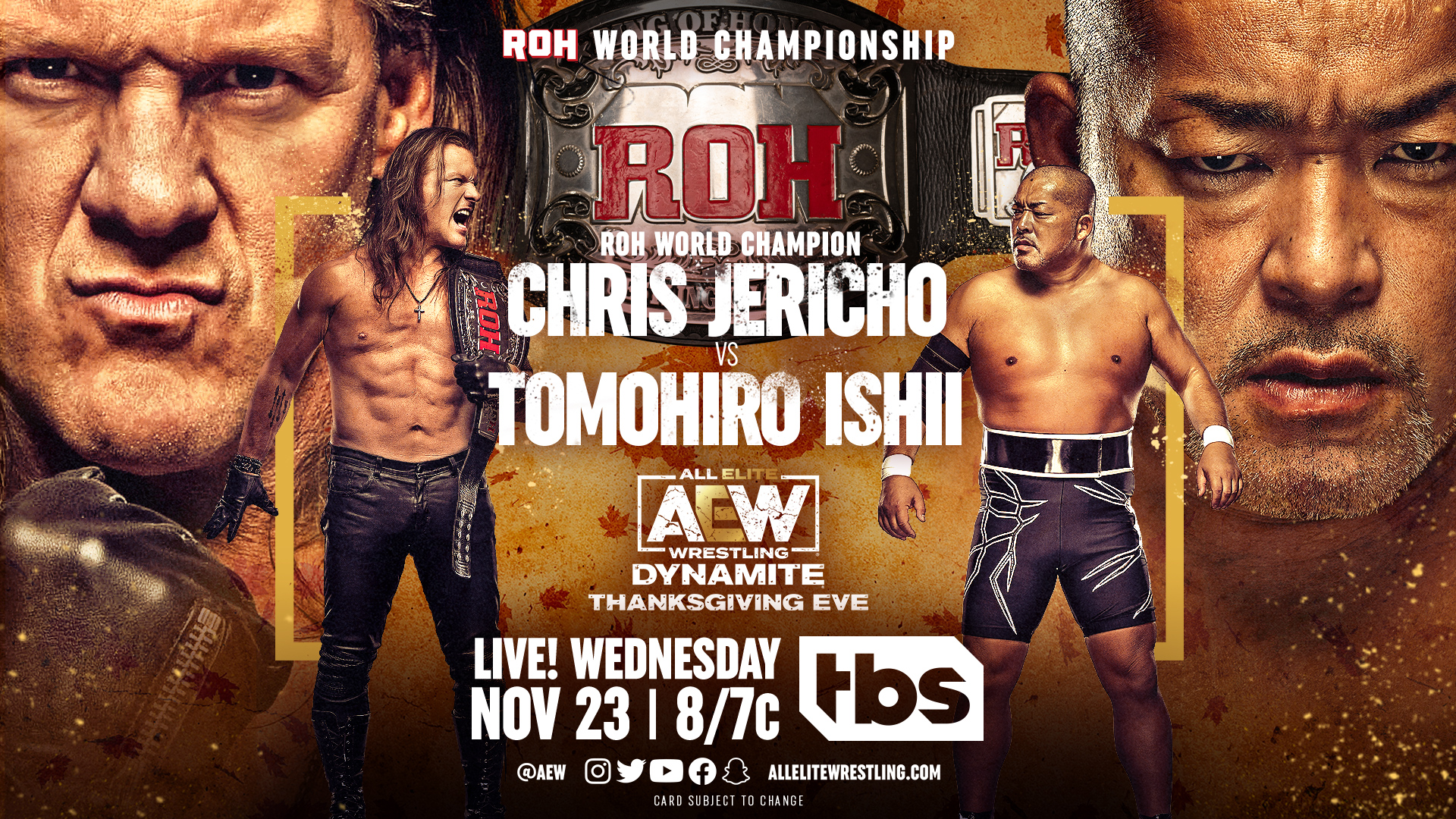 All Elite Wrestling on Twitter: "#ROH World Champion @IAmJericho is putting his Title on the ...