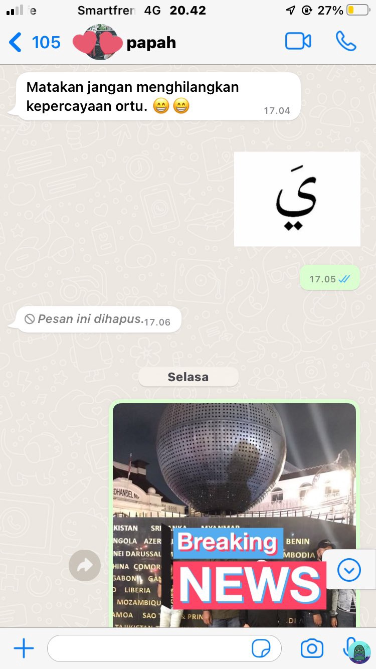 Tanyarl on Twitter: "💚 spill chat sama ayah kalian dongg, ini punya senderr alias langsung ketar ...