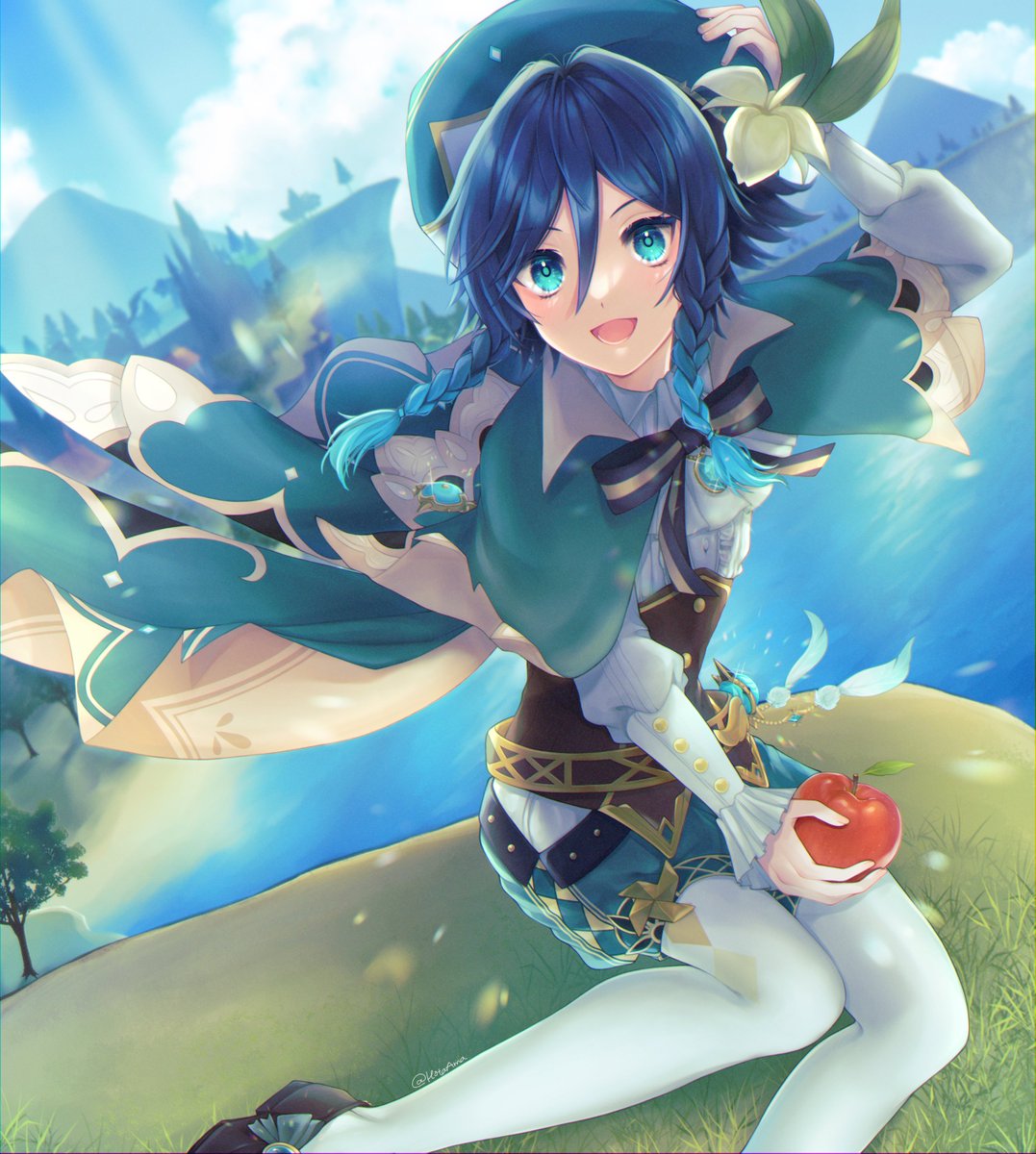 ウェンティ「←2022年1月 2022年11月→ あんま変わんないような....🤔むしろ下」|天乃ほたるのイラスト