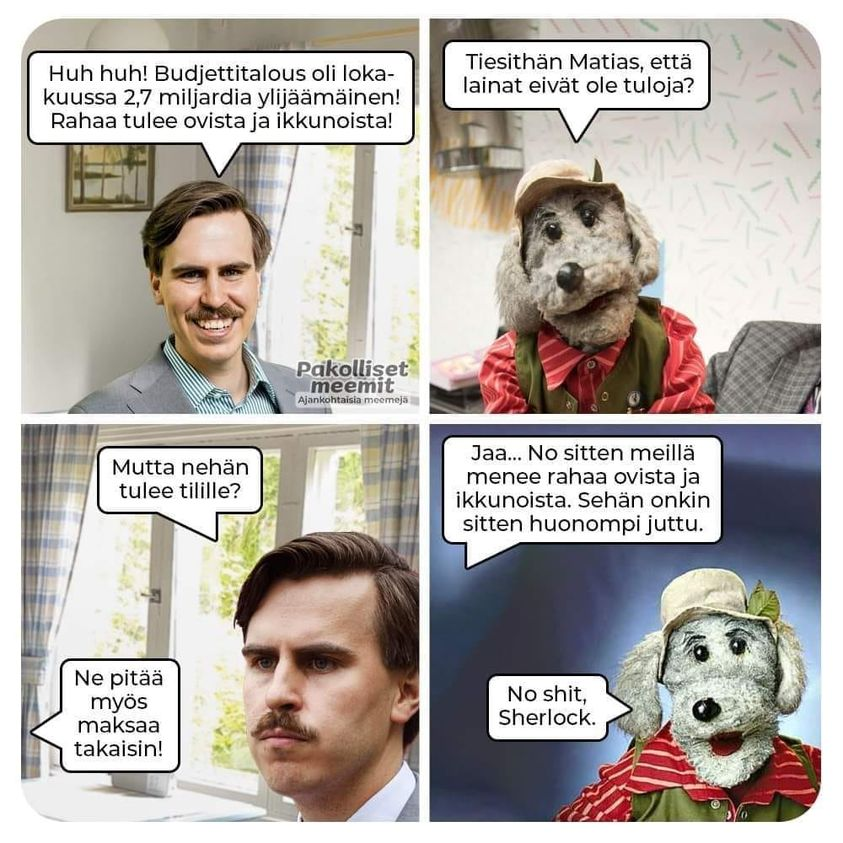 🇫🇮Harri Lehtimäki🇫🇮 on Twitter: "Näin se valitettavasti menee. Ei voi laskea lainoja tuloiksi ...