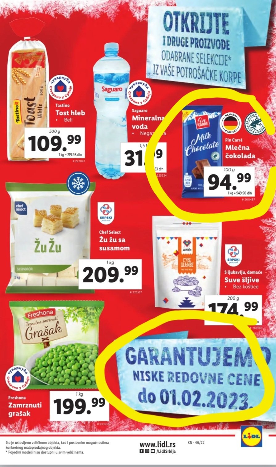 Udruženje potrošača EFEKTIVA on Twitter: "U najnovijem katalogu Lidl Srbija obaveštavaju ...