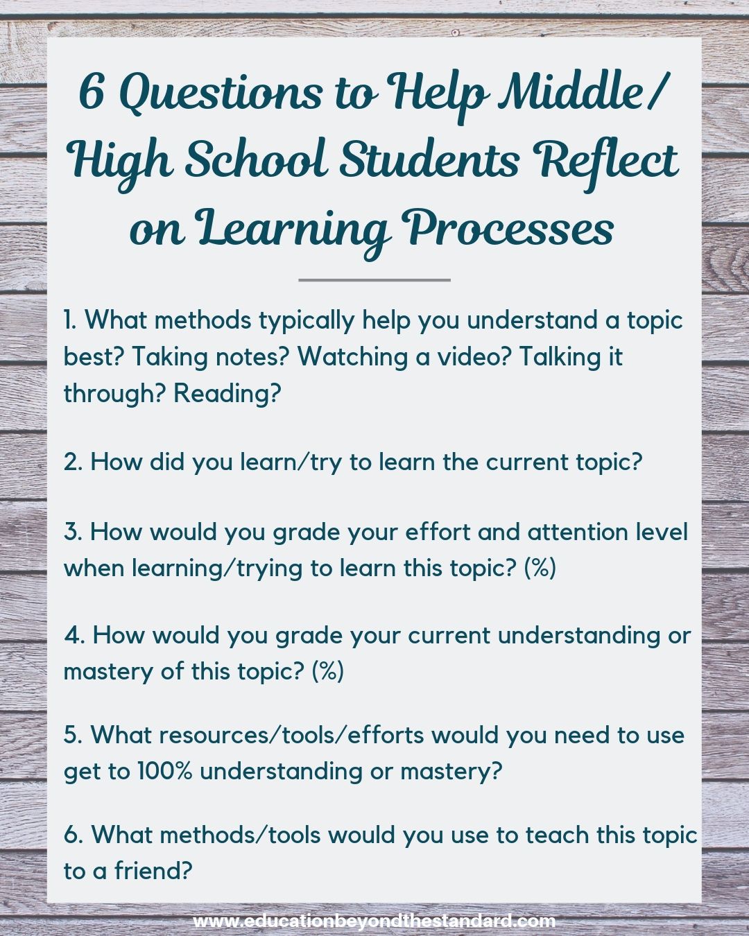 Teach Learn Reflection