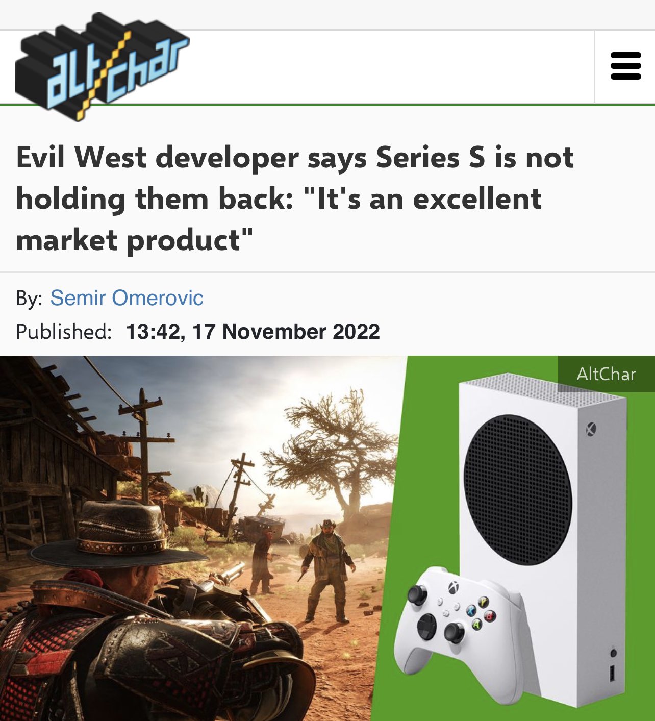 The Red Dragon On Twitter Evil West Devs Say Xbox Series S Isn T