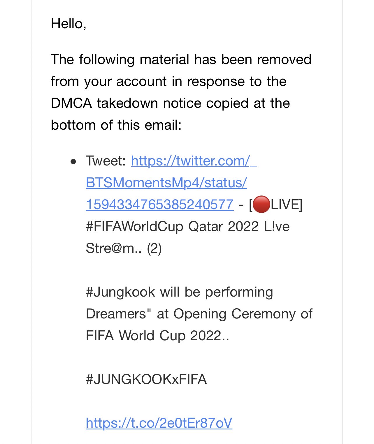BTS Moments Mp4 on Twitter: "🥲 DMCA takedown notice https://t.co/V4sPIYA3gA" / Twitter