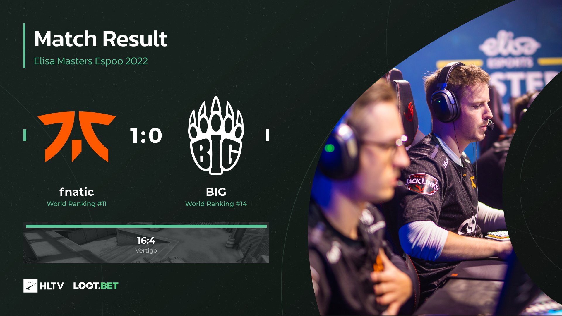 HLTV.org on Twitter: ".@FNATIC go up 1:0 in #ElisaMasters Espoo grand final with a quick victory ...