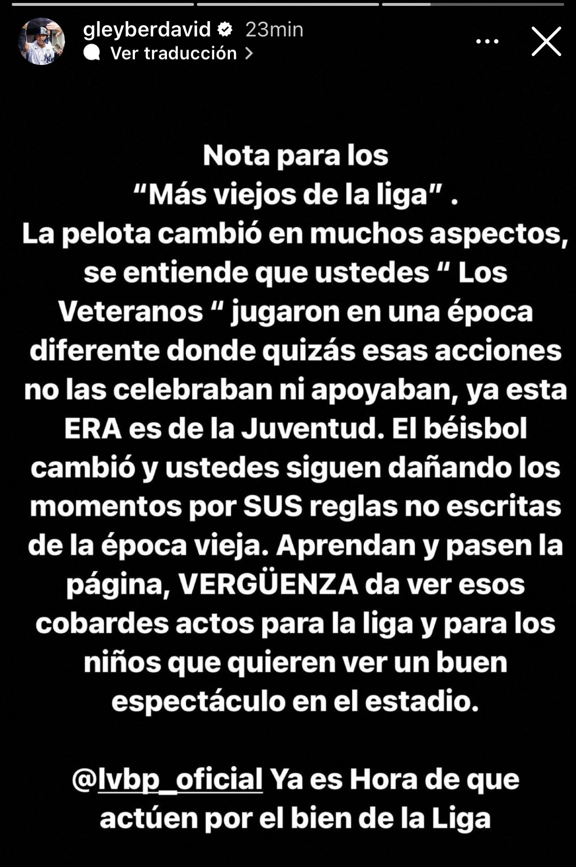 Erwin Quiñonez Herrera on Twitter: "Gleyber Torres manda un mensaje a los "más viejos de la liga ...