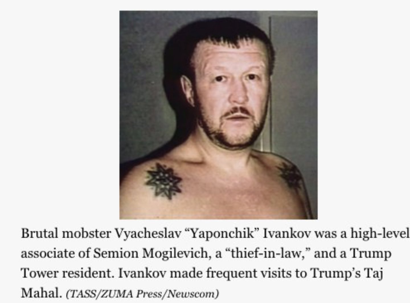 Vyacheslav Ivankov Tattoos