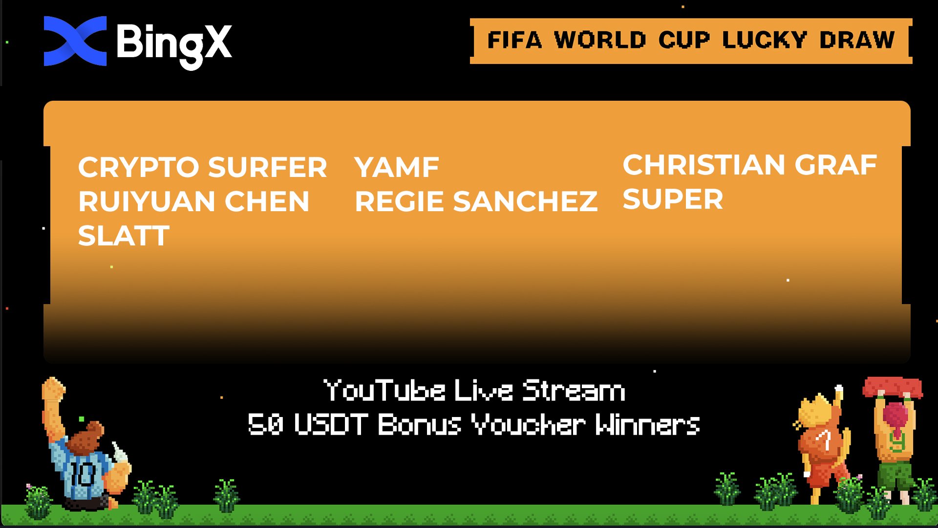 BingX @ Token 2049 London on Twitter: "Congrats to our #WorldCup2022 ⚽️ live stream viewers for ...