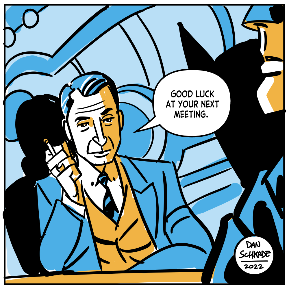 So, have you figured out a way to work the eye into it?" (」Dan Schkadeの漫画