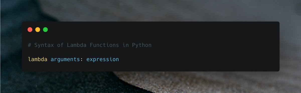 Lambda Functions in Python (with code snippets) Thread 🧵👇 - المسلسل من ...
