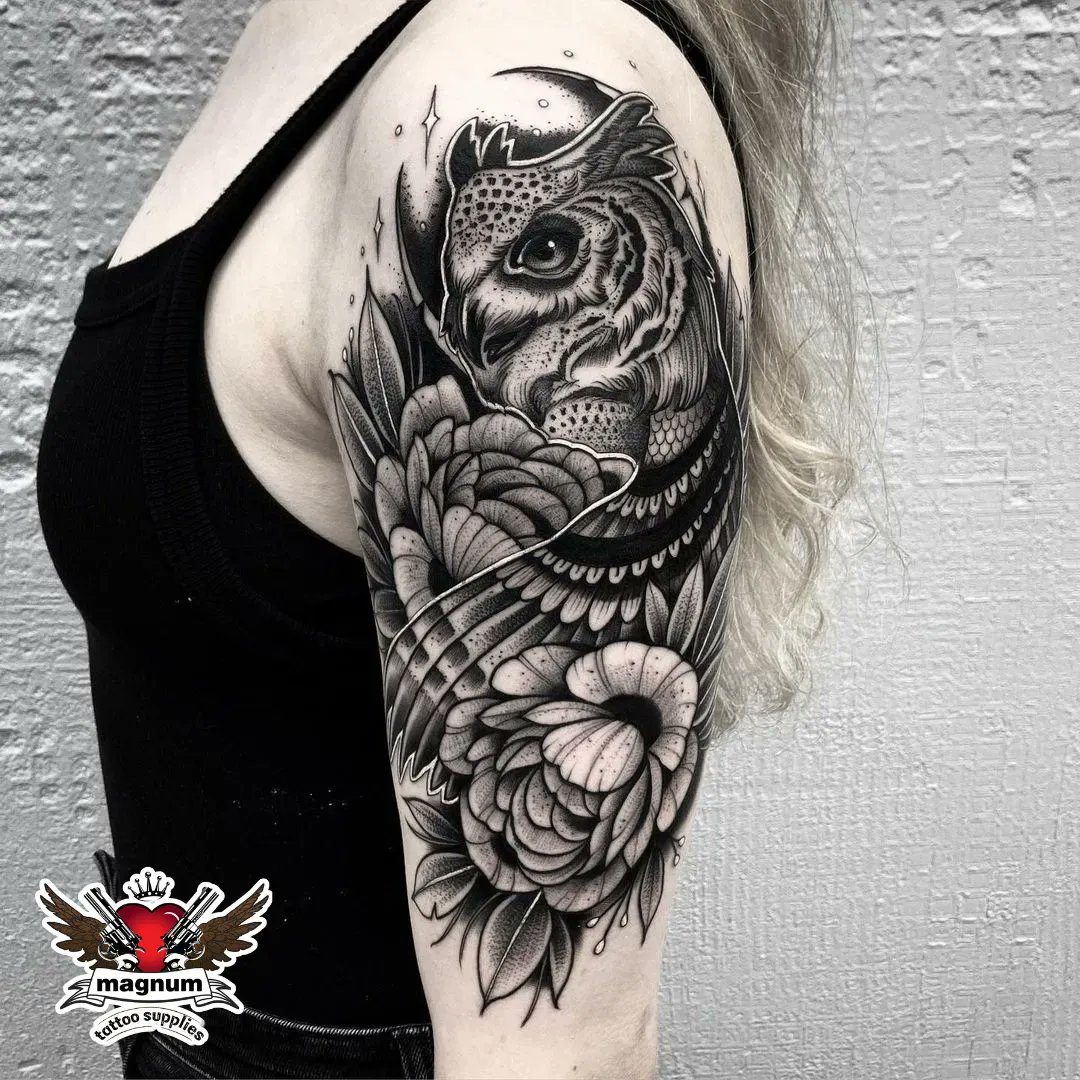 Neo Traditional Owl Tattoos Stunning Abstract Owl Tattoos In Vibrant