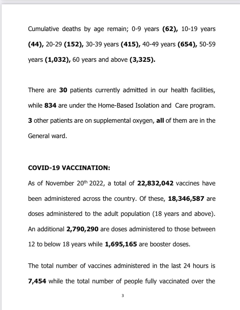 Ministry of Health on Twitter: "COVID-19 update"