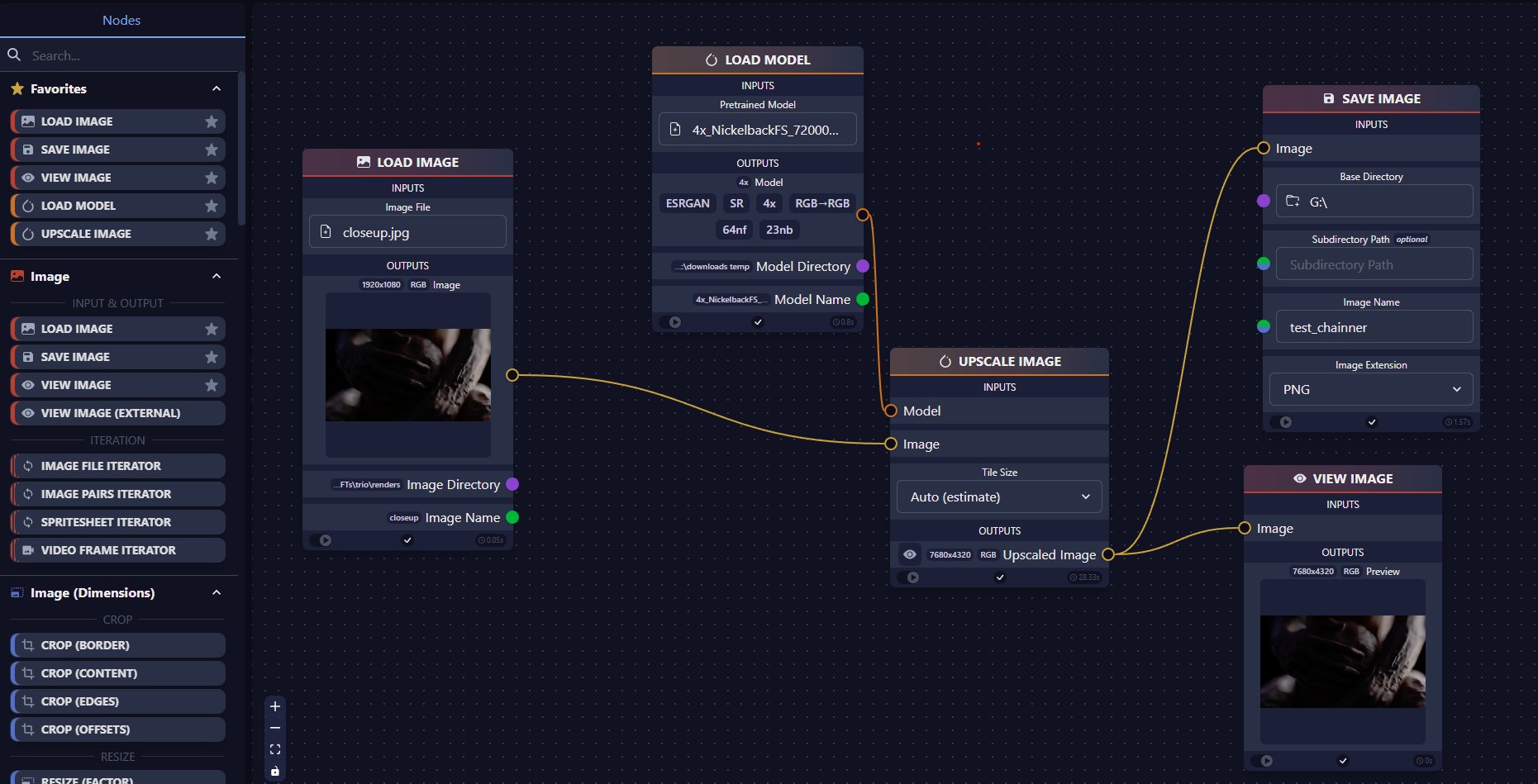 Yatima on Twitter: "What a discovery is Chainner. A node based AI image processing app, free ...
