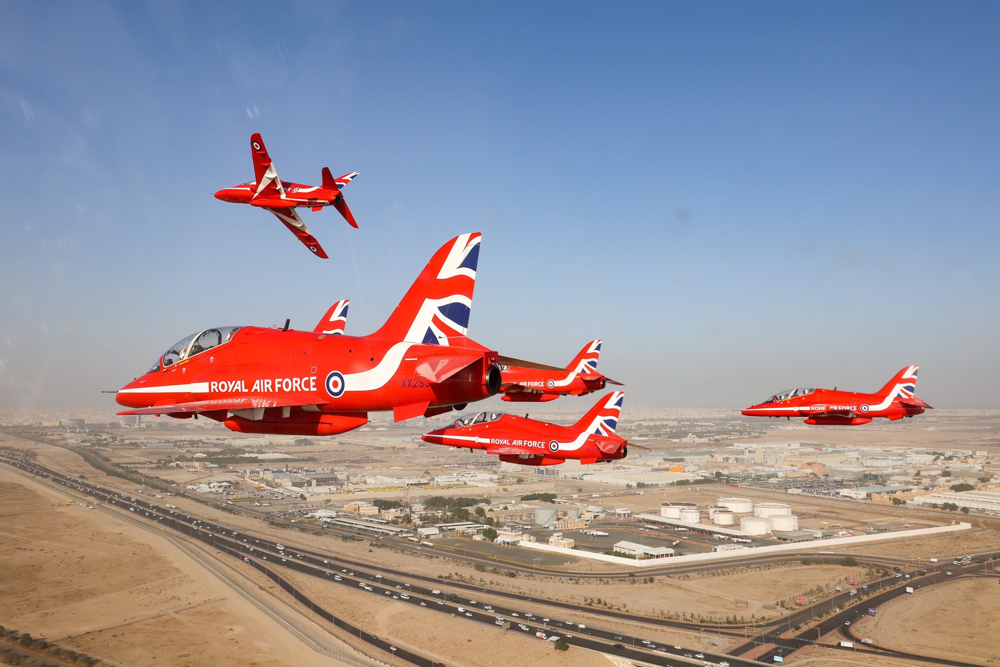 Red Arrows on Twitter: "More images from the team’s arrival in #Kuwait. The #RedArrows will ...