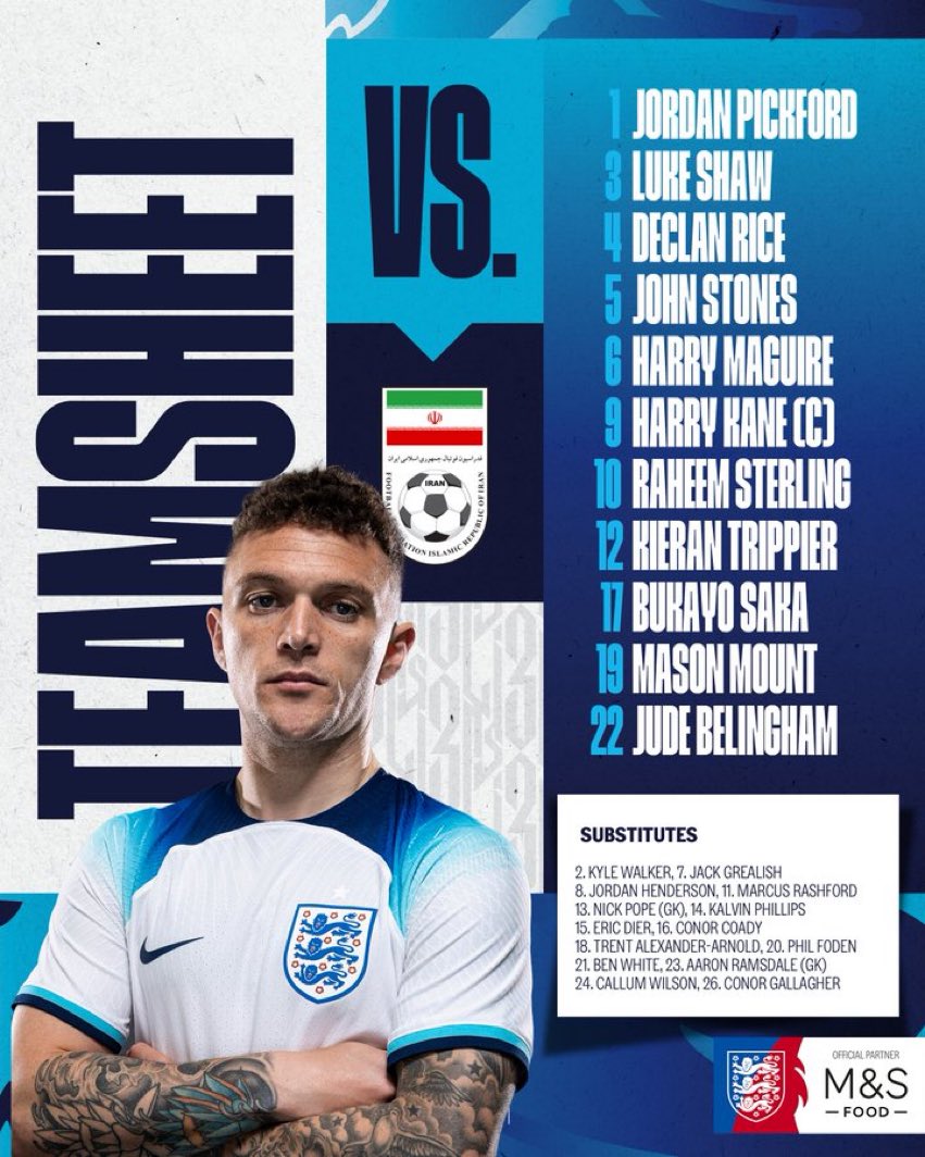 EPL World on Twitter: "🏴󠁧󠁢󠁥󠁮󠁧󠁿 تشكيلة المنتخب الانجليزي لمواجهة إيران https://t.co/VNBOR7LabQ ...