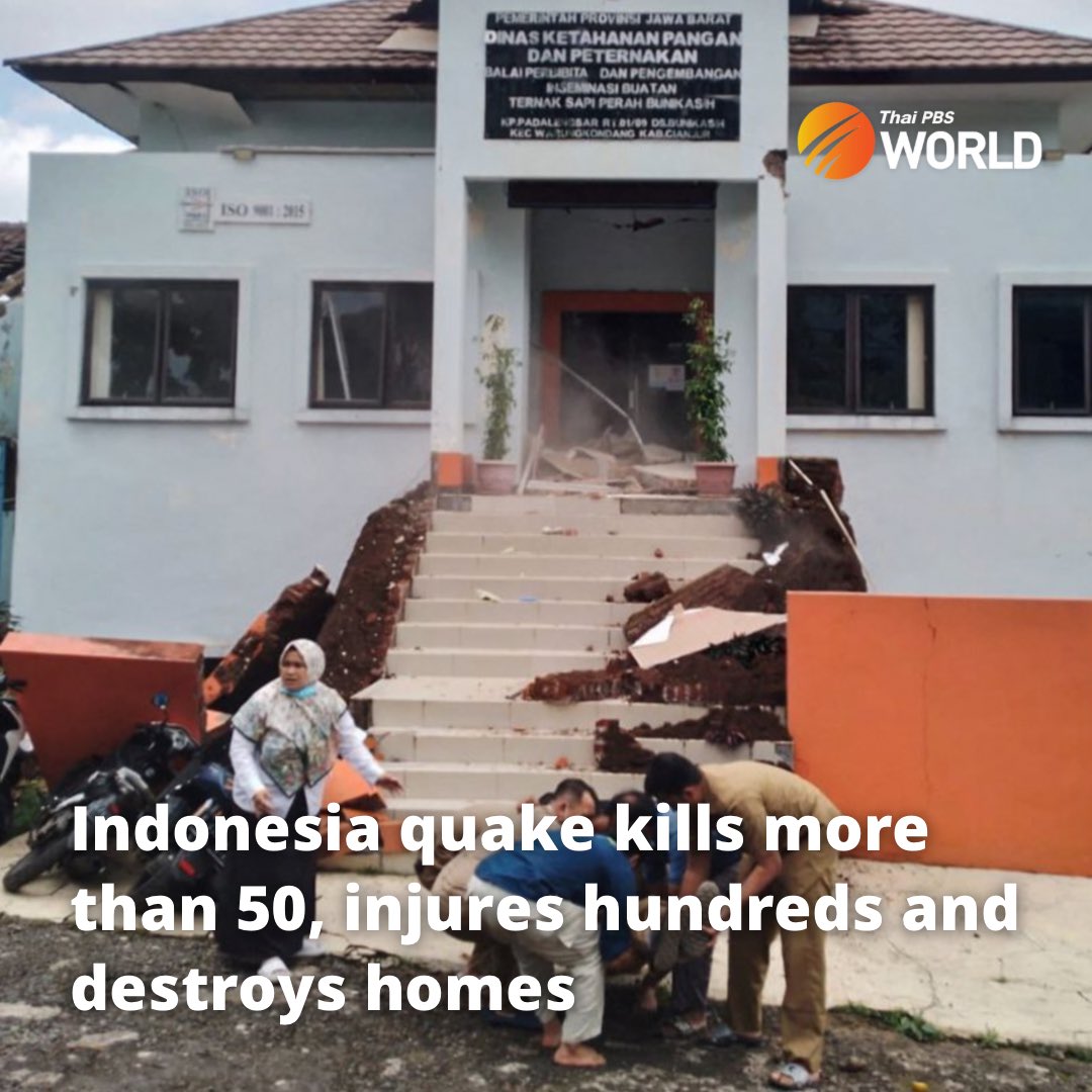 Thai PBS World on Twitter: "A 5.6-magnitude earthquake killed more than 50 people and injured ...