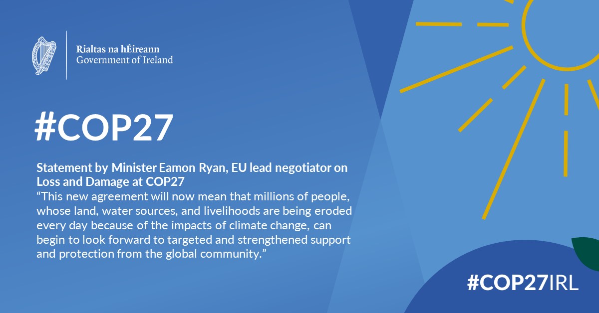 Dept. Environment, Climate and Communications on Twitter: "Statement by Minister @EamonRyan , EU ...